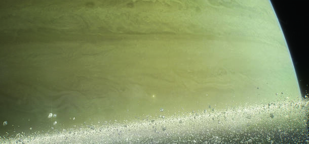 saturn ring close up