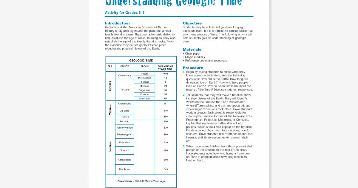 Understanding Geologic Time | AMNH