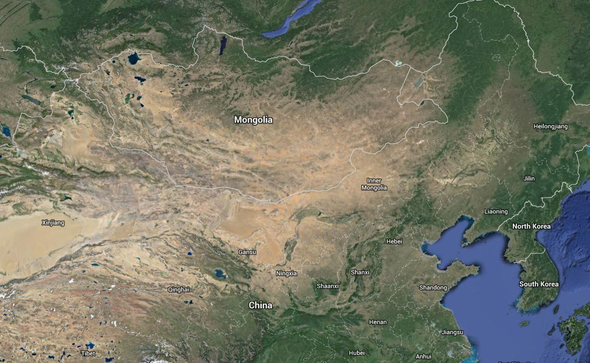 Printable Map Of The Geography Of Mongolia